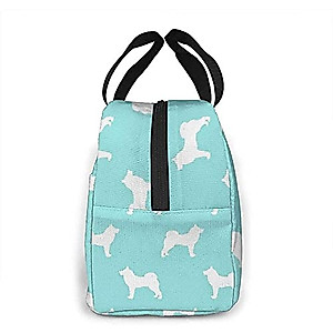 Lunch Bag Akita Dog - Akita Silhouette Lunch Box Insulated Bag Tote Bag For Men/Women Work Travel