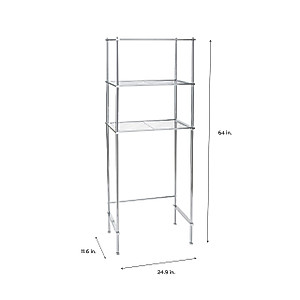 Organize It All 3 Tier Chrome Space Saver Bathroom Organizer