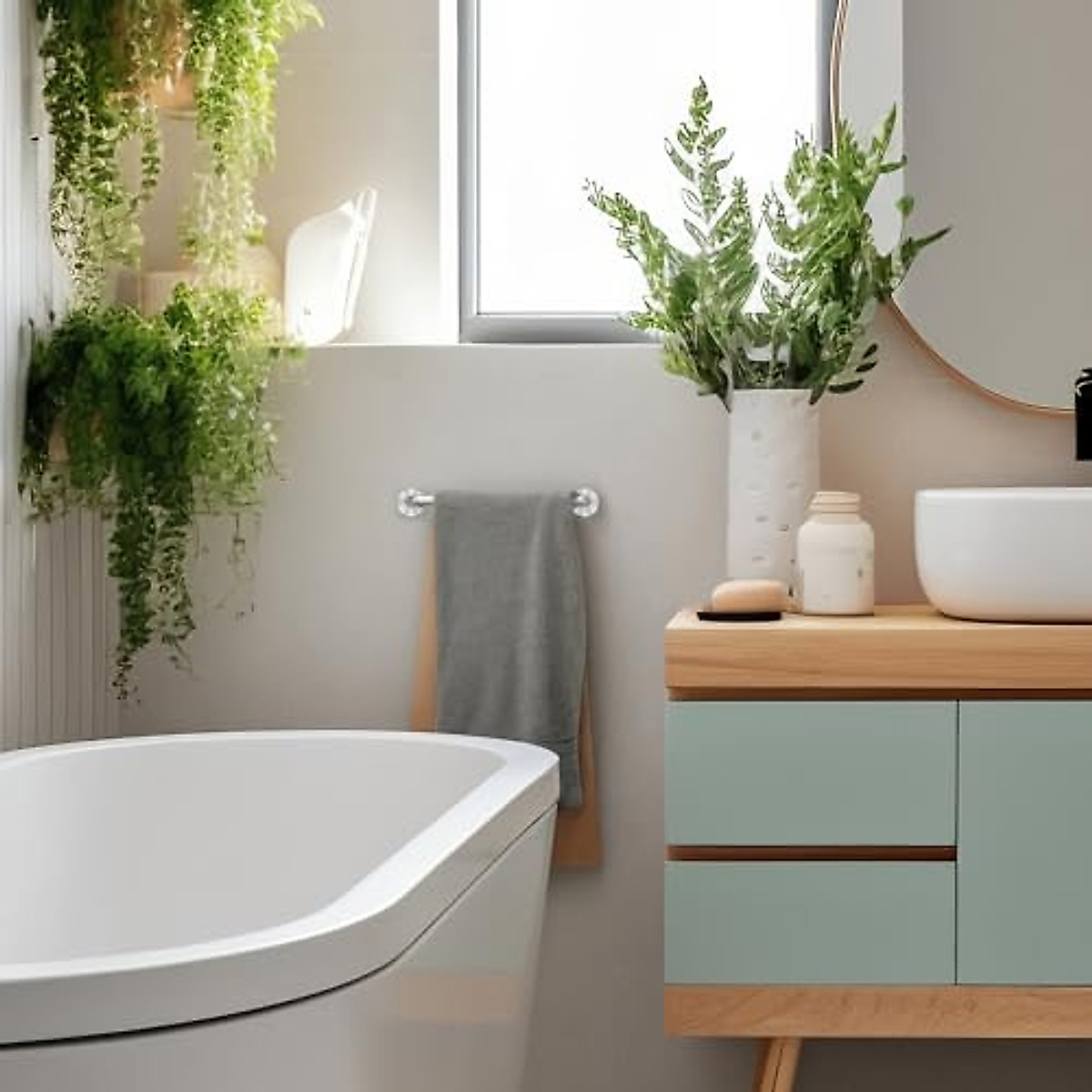 AmazerBath 12 Inch Bathroom Towel Bar, Towel Rack for Bathroom, 304 Stainless Steel Bath Hand Towel Holder Organizer Wall Mounted Rustproof Towel Rod for Kitchen, Brushed Nickel