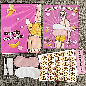 Bridal Shower Bachelorette Party Games Naughty, Pin The Sticker on The Hunk Games Bridal Shower Engagement Bachelorette Wedding Shower Funny Ice Breaker Games - 56 Guests