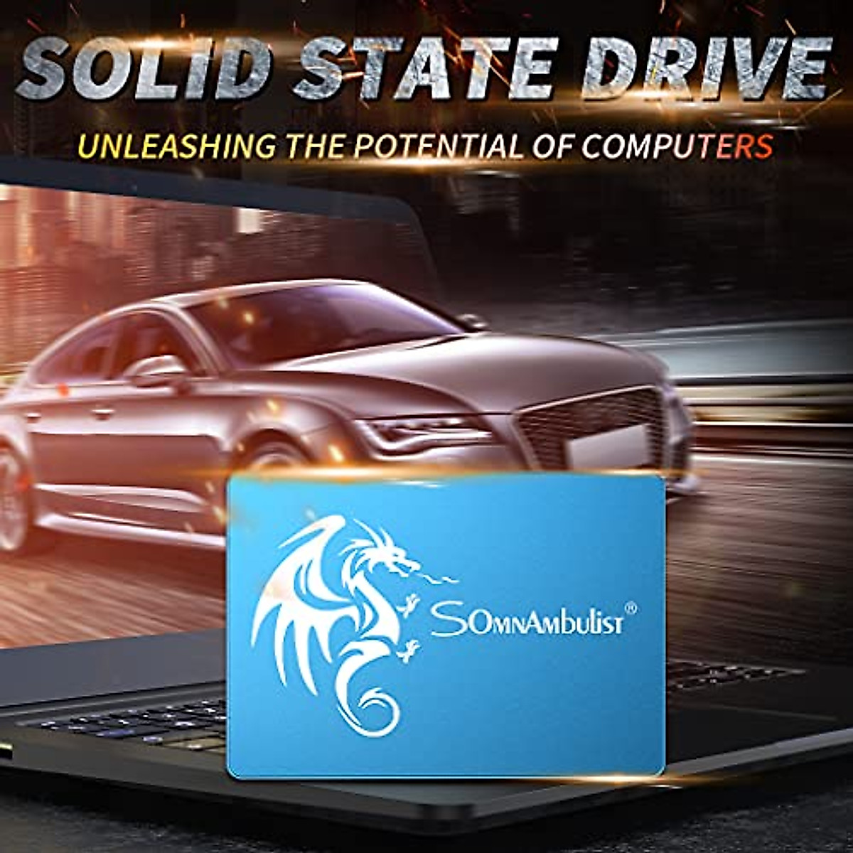 Somnambulist 2.5" Built-in SSD Hard Disk SATA3 120GB 240GB 60GB SSD (Blue Dragon-120GB)