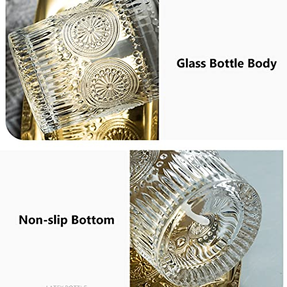 Soap Dispensers 200ml/6.8oz Clear Glass Soap Dispenser Lotion Dispensers Set of 3 with Golden Tray for Bathroom Body Wash Kitchen Hand Soap Lotion Dispenser (Size : One Piece)