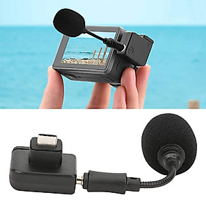 Archuu Mini Condenser Recording Microphone Audio Adapter for DJI for OSMO Action Sports Camera, Default
