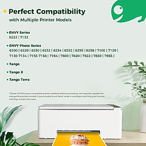 COLORETTO Remanufactured Printer Ink Cartridge Replacement for Hp 64XL 64 XL to use with Envy Photo 7855 7155 6255 7120 7858 6252 6222 6220 6230 Tango X(1 Black,1 Color) Combo Pack