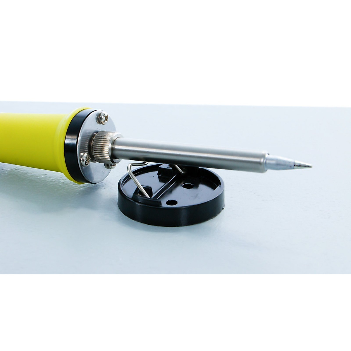 MIYAKO 25 Watt Soldering Iron with Heavy Duty Mica Heater, High-Performance Pencil Style Welder with Plastic Handle, Rubber Holder for Heat Dissipation and Replaceable Tip, Fast Stable Heat Up (74B25)