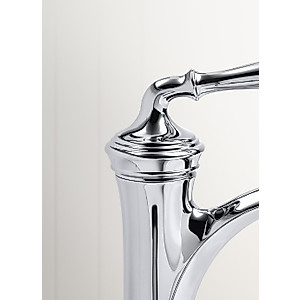 KOHLER Devonshire K-193-4-BN Single Handle Single Hole or Centerset Bathroom Faucet with Metal Drain Assembly in Brushed Nickel