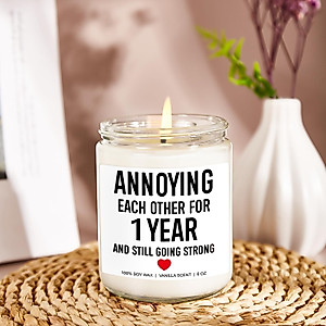 Younift Candle, 1 Year Anniversary, Gifts for Him, Girlfriend, Boyfriend, Her, First Anniversary, Gifts for Husband, Wife, 1 Year Wedding Anniversary, Gifts for Couple, 1st Year Paper Anniversary