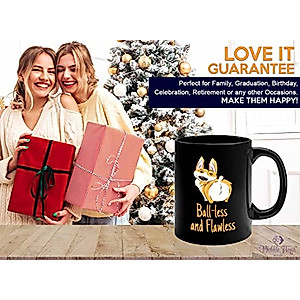 Bubble Hugs Veterinarian Coffee Mug 11oz Black - Ball Less and Flawless - Med Tech Animal Lover Pet Veterinary Groom Dog Cat Doctor