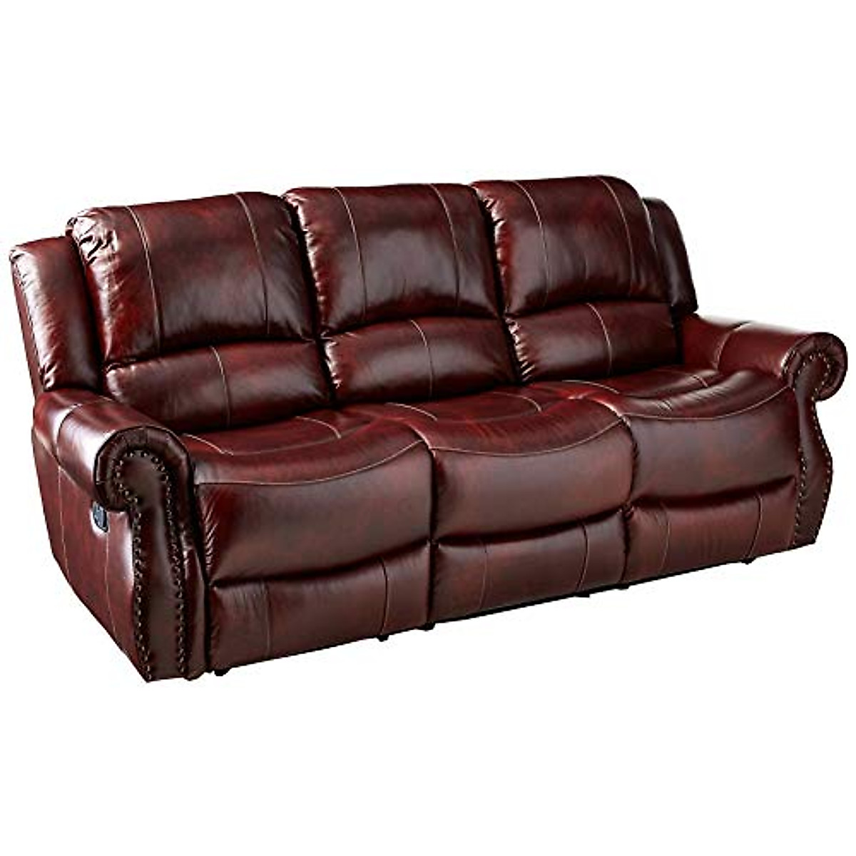 Cambridge Telluride Leather Double Reclining Sofa, Brown