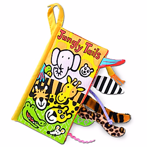 Jellycat Jungly Tails: A Soft Activity Baby Book Children's Book | Baby Gift