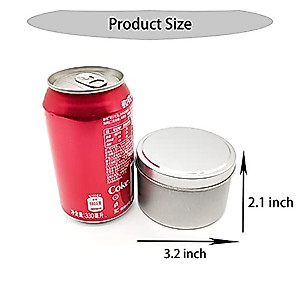 PMCDS2G 24PCS Candle Tins 8oz for Candle Making - Natural Silver, Candle Making Supplies
