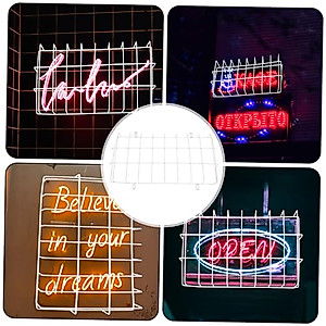 IWOWHERO Exit Sign Protective Guard Exit Sign Wall Covers White Wrought Iron Metal Emergency Light Wire Cover Metal Emergency Light Protective Cover