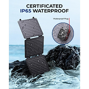 [Ultra-Fast Charging] BigBlue 20W ETFE Solar Charger with Kickstand, SolarPowa 20 Portable Solar Panel Charger with USB-A and USB-C, IP65 Waterproof, Compatible with iPhone, iPad, Samsung, LG etc.