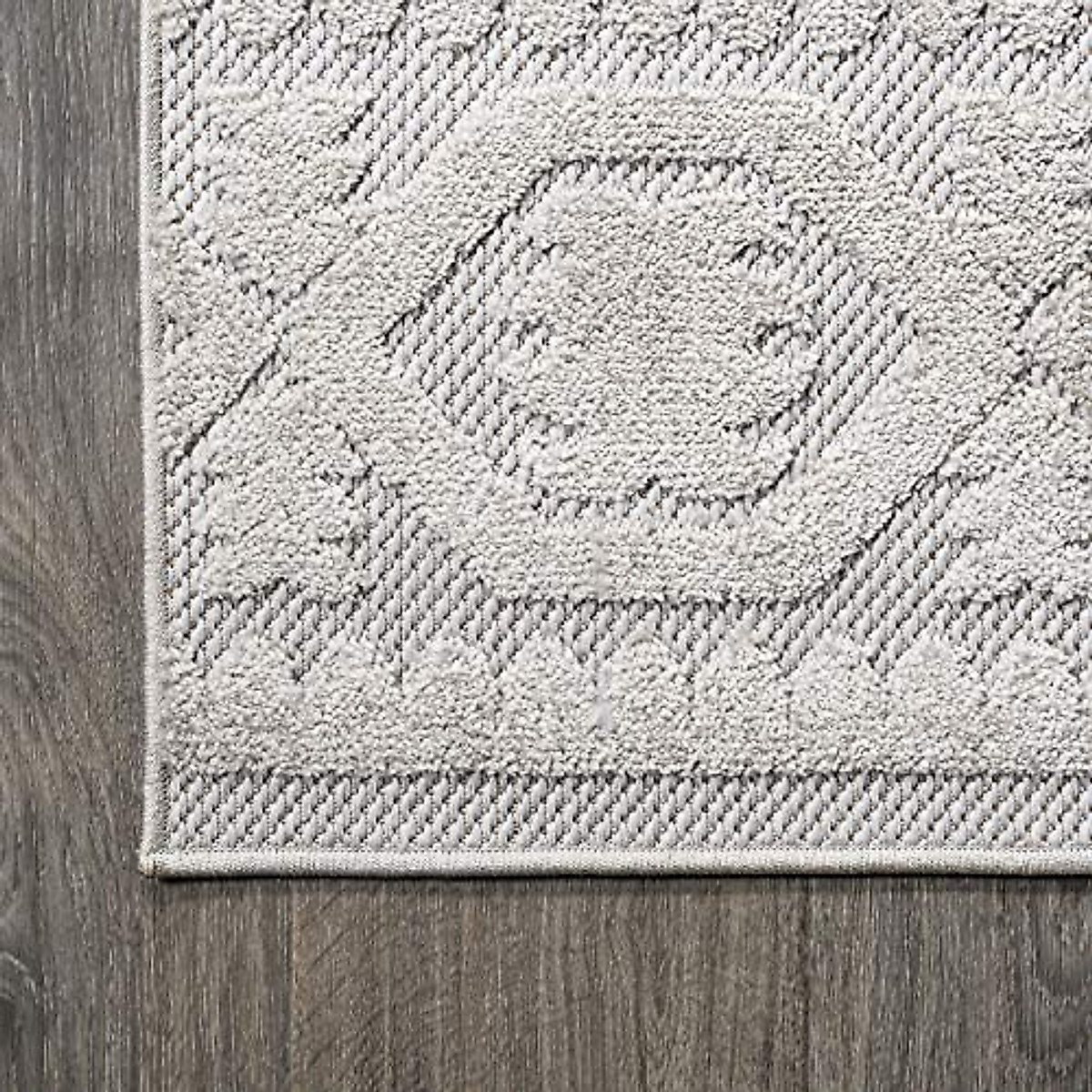 JONATHAN Y SBH102A-210 Citta High-Low Pile Mediterranean Tile Indoor Outdoor Area-Rug Bohemian Contemporary Geometric Easy-Cleaning Bedroom Kitchen Backyard Patio Porch Non Shedding, 2 X 10, Beige