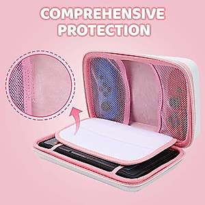 GFANSY Switch Carrying Case for Nintendo Switch OLED Model 2021 & Switch 2017, Hard Shell Portable Cover Storage Bag w/12 Game Card Slots for Nintendo Switch Console & Accessories