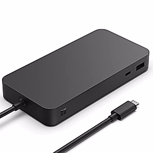 Microsoft Surface Thunderbolt Dock - High-Speed Docking Station with Thunderbolt™4 Ports, 2.5 Hour Laptop Charging, Dual 4K Monitor Support, 3 USB-C and 3 USB-A Ports, 2.5G Ethernet, 3.5mm Audio Jack