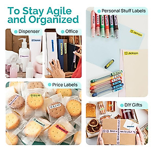 Vixic Label Makers - Label Maker Machine with Tape P3200 Portable Bluetooth Handheld Label Printer for Labeling Home Office Organization Included Multiple Templates for Phone Pad USB Rechargeable