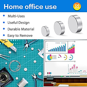 TRYMAG Small 400Pcs Rare Earth 3 Different Sizes Tiny Mini Magnets for Crafts, Small Round Fridge Magnets for Miniatures, Refrigerator, Office, Kitchen Cabinet, DIY