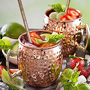 Naturalik 100-Pack Biodegradable Rose Gold Paper Straws- Extra Durable Metallic Rose Gold Drinking Straws- Rose Gold Straws for Birthday, Wedding, Bridal/Baby Shower, cake pops, Party Supplies