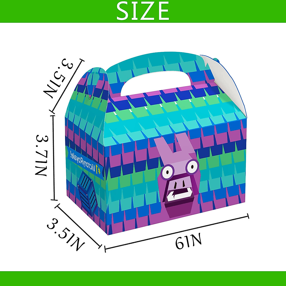 Video Game Llama Goodie Bags,16 Pcs Party Boxes for Battle Gamers Birthday Party Supplies Decorations Favors