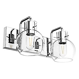 Tipace Clear Glass Globe Lamp Shades Replacement Lampshade for Light Fixture