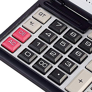 Folding Calculator with 12-Digits Large Display,Solar and AAA Battery Dual Power Business/Office/Student/