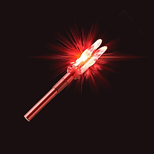 DEEPOWER LED Lighted Nocks 4-Pack Universal Fit Arrow Nocks .166 with Bushings of .204 .245 (Red)