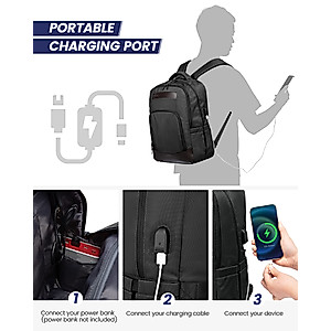 LOVEVOOK Laptop Backpack, 15.6 Inch Durable Water Resistant Anti-theft Business Travel Backpack with USB Port, Mens Professional Multi-function Smart Computer Backpack for Work Commuter College