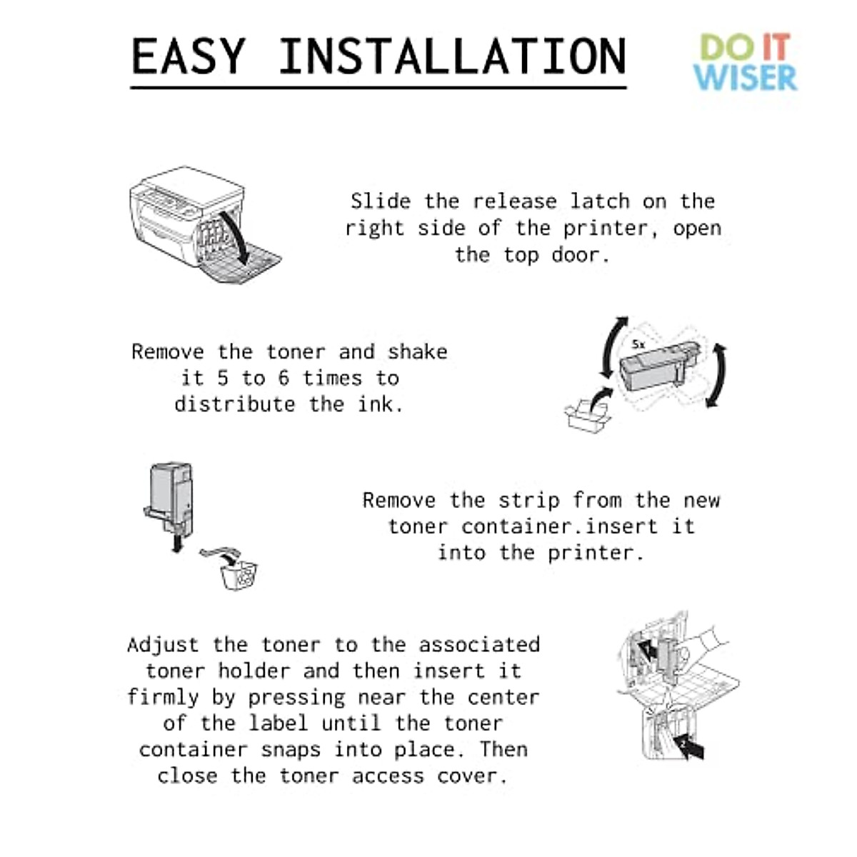 Do it Wiser Remanufactured Toner Cartridge Replacement for Xerox WorkCentre 6027 6025 Phaser 6022 6020 - 106R02757 (Magenta 1,000 Pages)