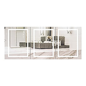 LEDMyplace 72 X 30 Inch LED Lighted Bathroom Mirror Medicine Cabinet Double Sided Mirror On/Off Switch Hector Style