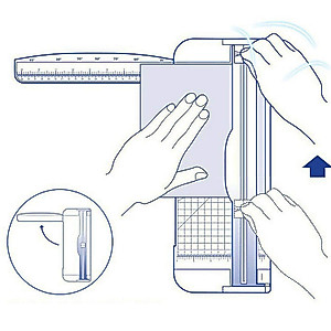 Paper Cutter, 12 Inch Guillotine Paper Trimmer a4 with Automatic Security Safeguard and Side Ruler for Coupon, Craft Paper and Photos (Black)