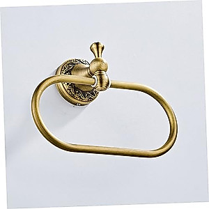 Uonlytech Bathroom Tissue Holder Wall Mount Towel Ring Rustic Towel Ring Wall Mount Clothes Rack Bathroom Towel Ring Bronze Hand Towel Ring Vintage Towel Ring Brass Towel Ring Copper Antique