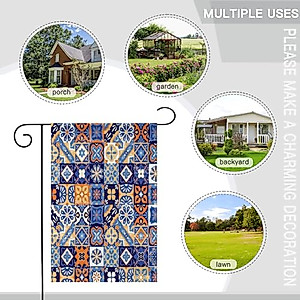 Double-sided garden flag Hippie Talavera Mexican Tiles Indian Outdoor Flag Garden Flag Yard Outdoor Decoration （12×18in）.