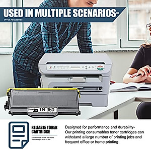 DONGINK TN360 TN330 Compatible TN-360/330 High Yield Toner Cartridge Replacement for Brother DCP-7030 7040 7045N HL-2120 2150N 2125 2140 2150 2150N 2170 2170W Printer(Black, 1-Pack)
