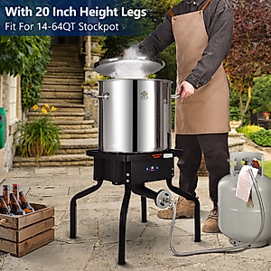 ARC 200,000BTU Propane Burner Camp Stove for Outdoor cooking,with Removable Legs,ideal for Woks, Skillets and Pots