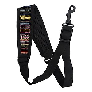 Saxophone Strap, Adjustable Single Shoulder Sax Strap Portable Cotton Neck Sax Strap(Folk Style)
