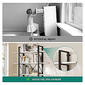 YITAHOME 5 Tier Bookshelf, Freestanding 5 Shelf Bookcases and Bookshelves, Modern Minimalist Furniture Open Display Storage Shelves Books Organizer for Living Room Bedroom Home Office, White