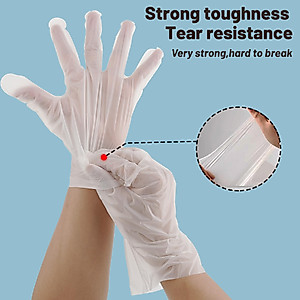 JENCENBIO Compostable Disposable Gloves for Food Pre with US BPI ASTM D6400 and Europe OK Compost Home Certified 100 Couts