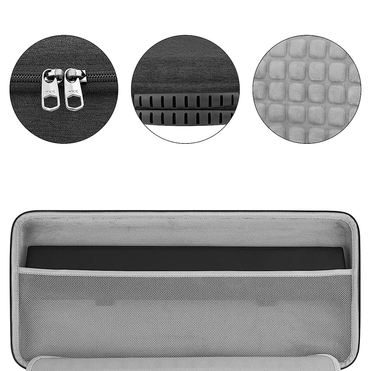 Geekria Full Size Keyboard Case, Hard Shell Travel Carrying Bag for 104~108 Key Computer Mechanical Gaming Keyboard, Compatible with Corsair K100 RGB Mechanical/ K95 RGB, Razer BlackWidow V4 Pro