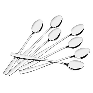 Bringer Stainless Steel Long Handle Iced Tea Spoons, Cocktail Stirring Spoons Set, Pack of 12