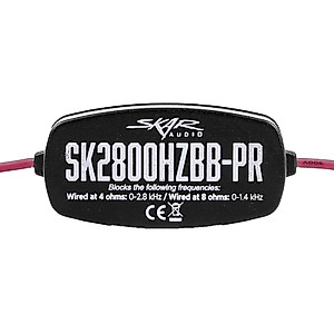 Skar Audio SK2800HZBB-PR Elite Frequency Filters - Eliminates Frequencies 0-2.8 kHz at 4 Ohms - Pair