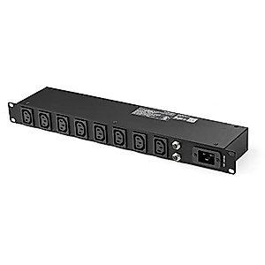 StarTech.com 1U 19 inch 8 Port Rack Mount PDU - IEC C13 Socket Rackmount Power Supply/Strip - Horizontal Server Rack Mountable PDU /Data Center Power Distribution Unit 16A 240V (PDU08C13H)