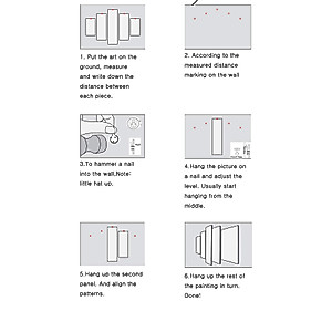 Canvas Prints Wall Art Delicate Shapes and Warm Colors Abstract 5 panels Painting Contemporary Picture Home Decoration for Bedroom Framed Ready to Hang (CL02, Large W60” x H30”)