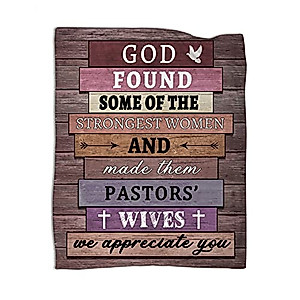 BUUGVIIL Pastor's Wife Appreciation Gifts Religious Gifts for Pastors Wife Throw Blankets for Couch Sofa Bed Warm Gifts 50*60 in