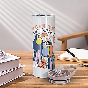 AGH 15 oz Sublimation Tumblers with Handle Lid and Splash-Proof Lid, 4 Pack Kids Sublimation Straight Skinny Tumblers, Stainless Steel Double Wall Vacuum Tumbler for DIY Gift