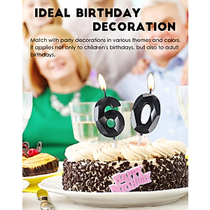 Number 30 Candles,30th Birthday Candles,Black Happy Birthday Candle for Cake,3D Design Cake Topper Decorations for Boy Men Pet Birthday Party Wedding Anniversary Celebration Supplies