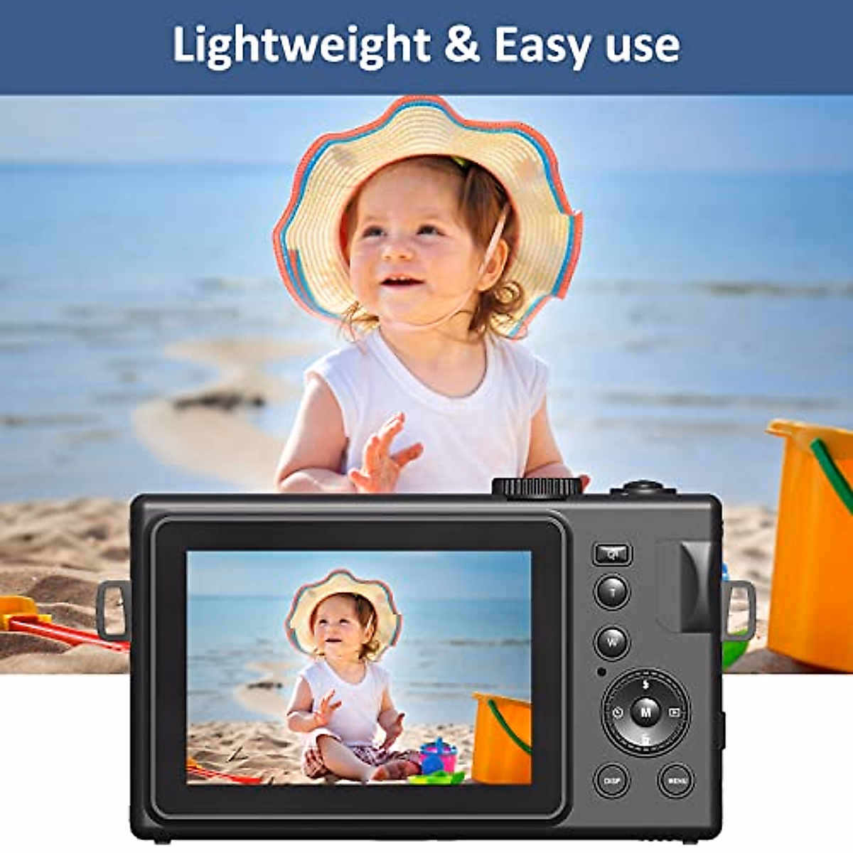 Kids Digital Camera, FHD 1080P 24MP Compact Camera, 1500mah Rechargeable Camera 3.0 inch Screen Photography Camera, Portable Camera for Children, Beginners, Boys & Girls