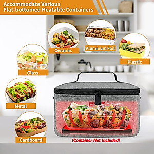 Portable Oven | 110V Portable Food Warmer | Mini Portable Microwave Electric Heated Lunch Box for Cooking & Reheating Food in Office, Dorm, Hotel, Potlucks, Travel, Home | Aotto