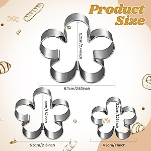 ICYANG Stainless Steel Cookie Cutters for Kids Rose Petal Flower Shape Christmas Valentine's Day Biscuit Fondant DIY Pastry Mold Cake Decoration for Kitchen Baking Large Small