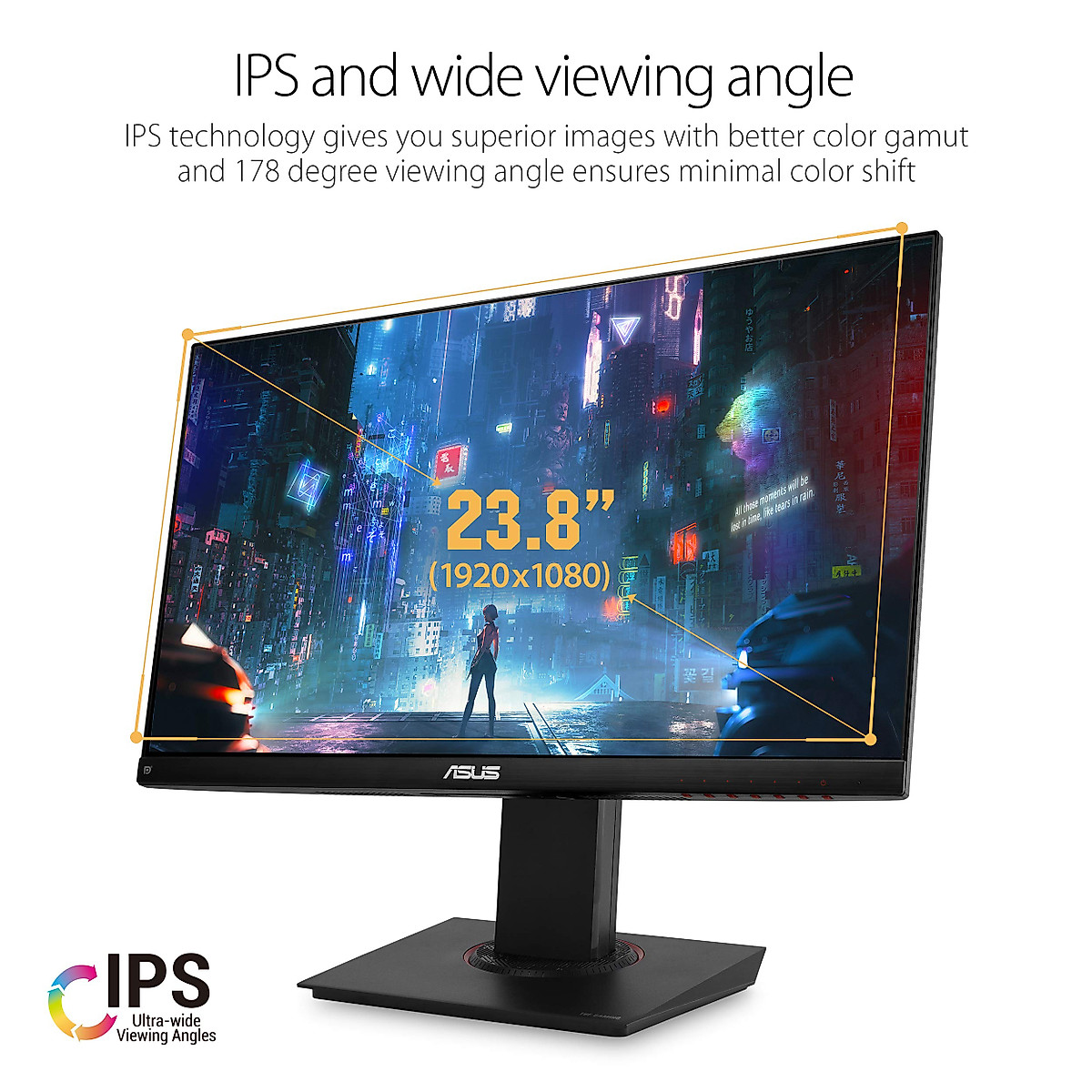 ASUS TUF Gaming VG249Q 23.8” Monitor 144Hz Full HD (1920 x 1080) 1ms IPS ELMB FreeSync Eye Care DisplayPort HDMI D-Sub,Black